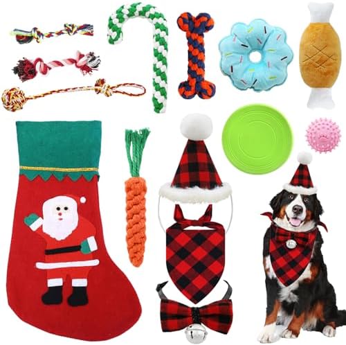 Pet Supplies : Christmas Stocking for Dogs. Squeaky newspaper / boot ...