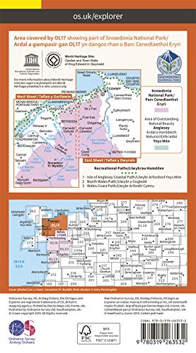 Snowdon / Yr Wyddfa Map | Conwy Valley / Dyffryn Conwy | Ordnance ...