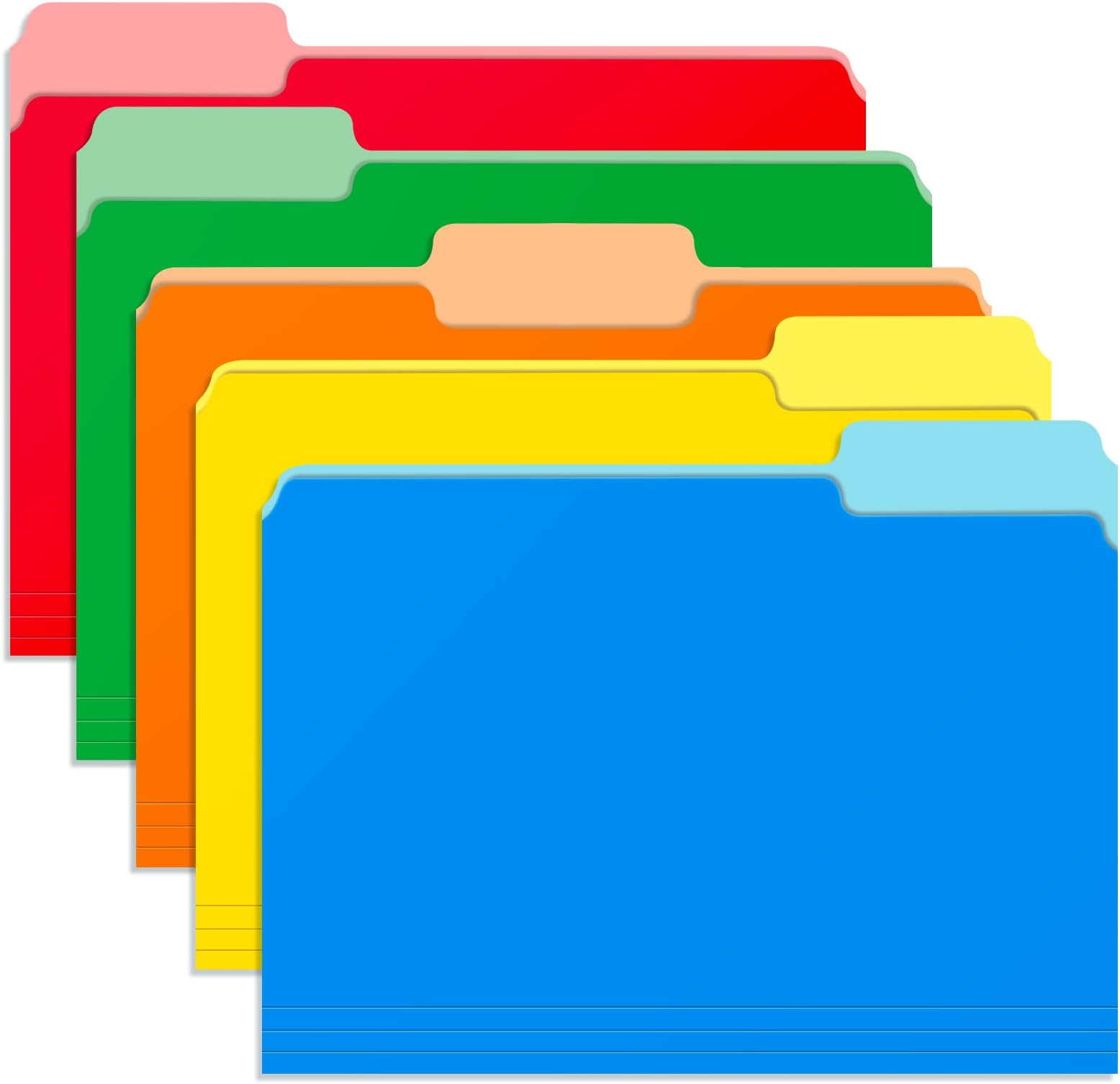 Amazon.com : iScholar Assorted Color File Folders, Letter Size, 12 Pack ...