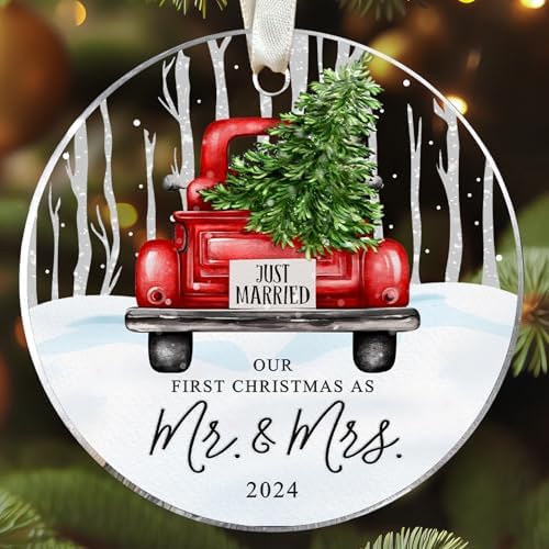 Amazon.com: First Christmas Married Ornament 2024 - Mr and Mrs Gifts ...