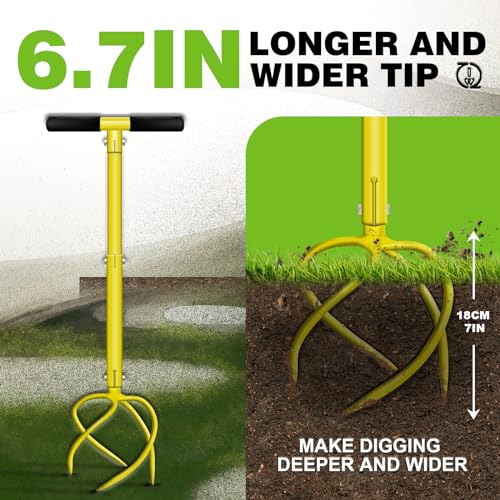 Snapklik.com : Evcitn Manual Twist Tiller, Height Adjustable Hand ...