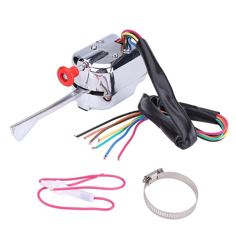 Buy 12V Universal Street Hot Rod Chrome Turn Signal Indicator Switch ...