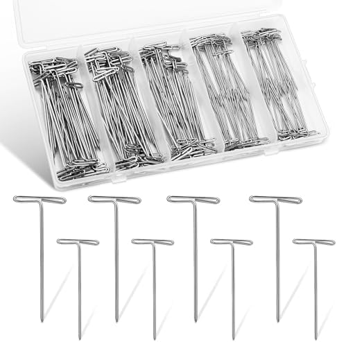 Amazon.com: T Pins, 200 PCs T Shape Sewing Pins for Wigs and Crafts ...