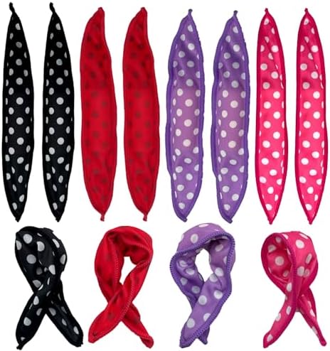 Amazon.com : 8 Pcs Flexible Soft Sponge Pillow Hair Rollers, Heatless ...
