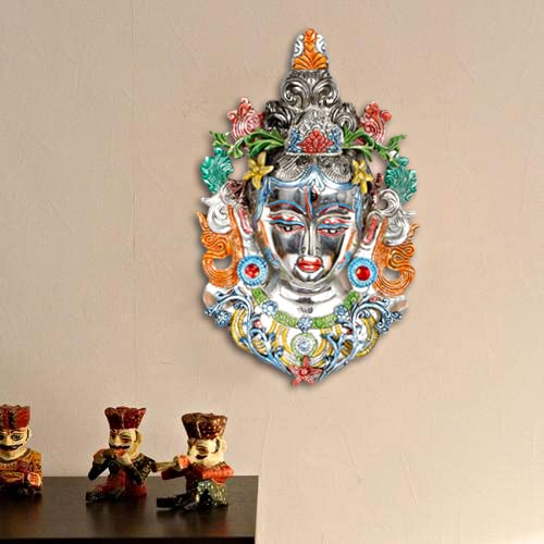 Buy ARTVARKO Tara Face Tibetan Buddha Buddhist Metal Idol Deity Mask ...