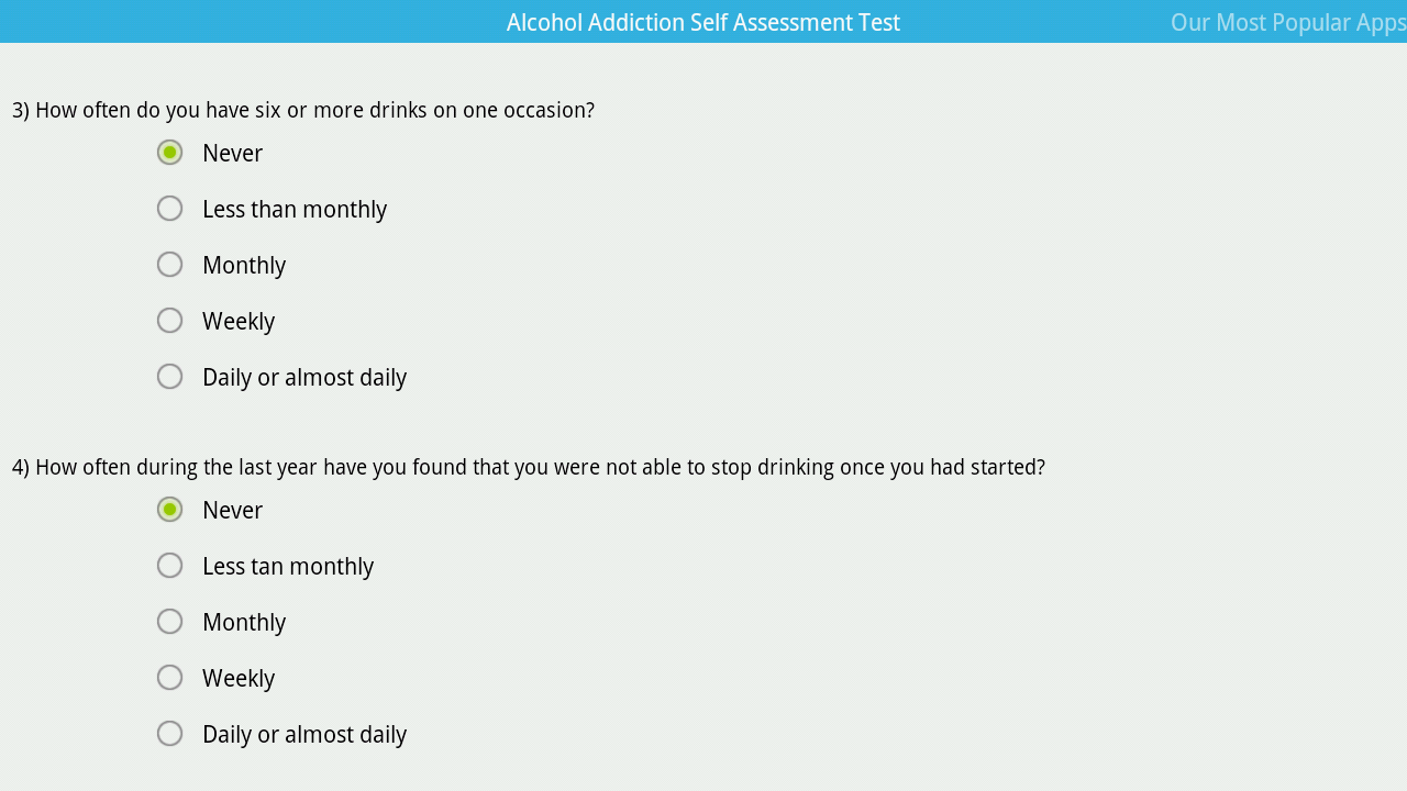 Alcohol Addiction Self Assessment Test - App on the Amazon Appstore