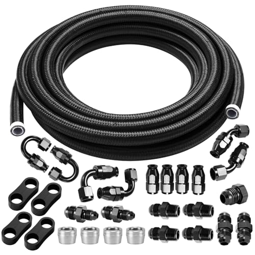 Snapklik.com : BRIFITOR 8AN 16FT PTFE Fuel Line Kit, AN8 E85 Nylon ...
