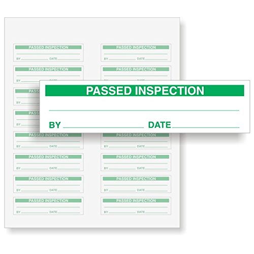Amazon.com: SmartSign "Passed Inspection" Write-On Label | 2" x 0.5 ...