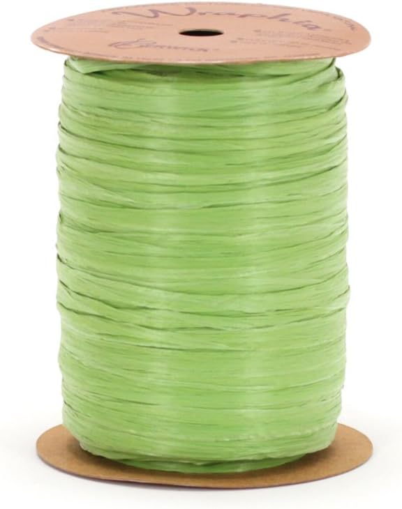 Amazon.com: Berwick Offray 1/4'' Wide Matte Raffia Ribbon, Jungle Green ...