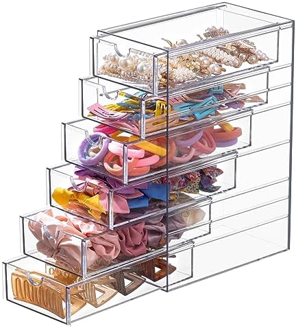 Amazon.com: Plastic Drawer Storage with 5 Different Sizes Drawers ...