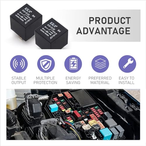 Snapklik.com : Gunhunt 4 PCS 40A Automotive Relays, Car Relay Switch, 5 ...