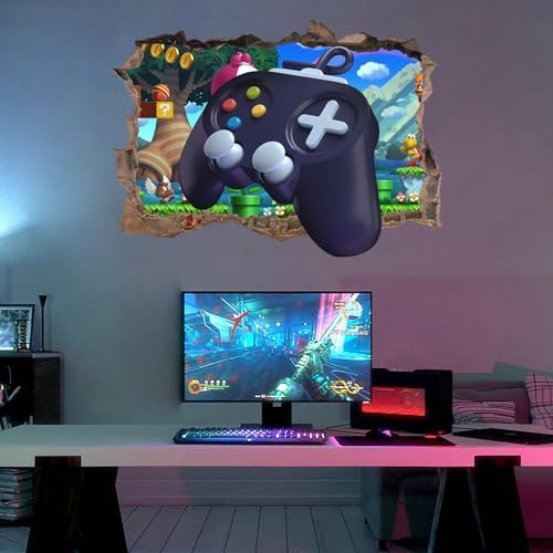 Amazon.com: Gamer Wall 3D Decal Large Game Controller Wall Sticker Peel ...