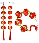 Amazon.com: Winlyn 7 Set Chinese New Year Party Decorations Chinese Red ...
