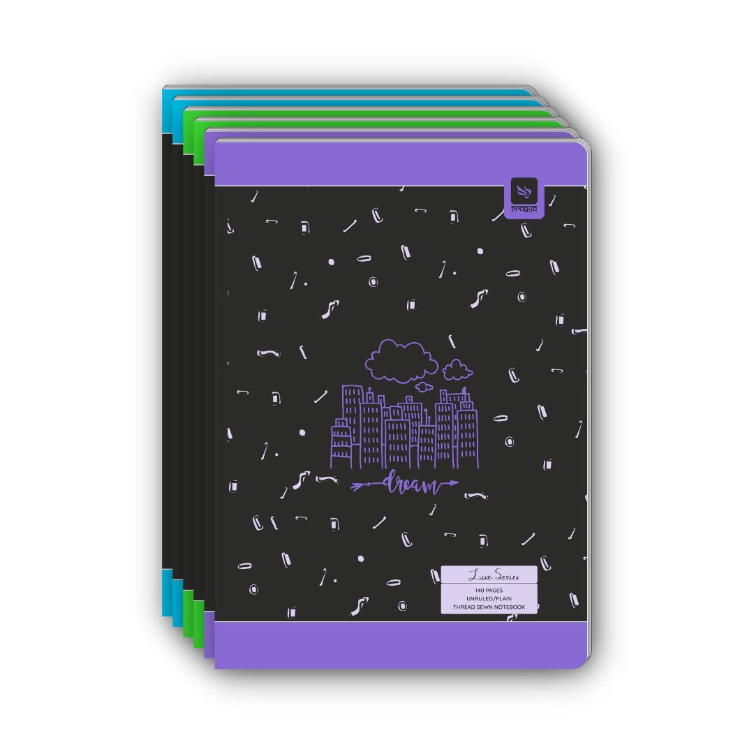 Pragya Luxe Series | A4 (21x29.7 CM) Thread Sewn Notebooks with 600 GSM ...