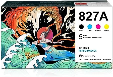 Amazon.com: 827A Toner Cartridges (4 Pack, Black/Cyan/Magenta/Yellow): Compatible 827A CF300A ...