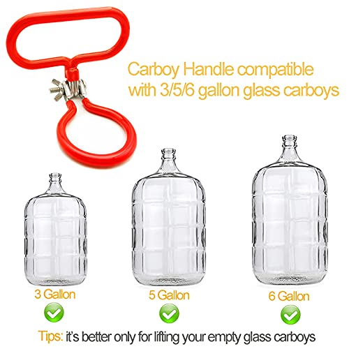 Snapklik.com : Carboy Handle, 2 Pack Glass Carboy Handle Heavy Duty ...