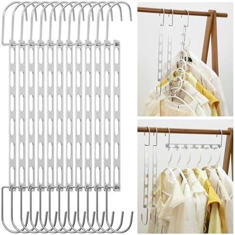 Amazon.com: Space Saving Hangers, 12-Pieces Closet Space Savers Metal ...