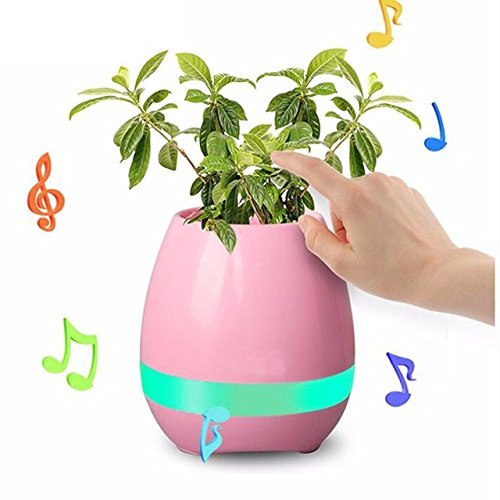 Inditradition Musical Flower Pot/Vase | Inbuilt Bluetooth, 7 Color LED ...