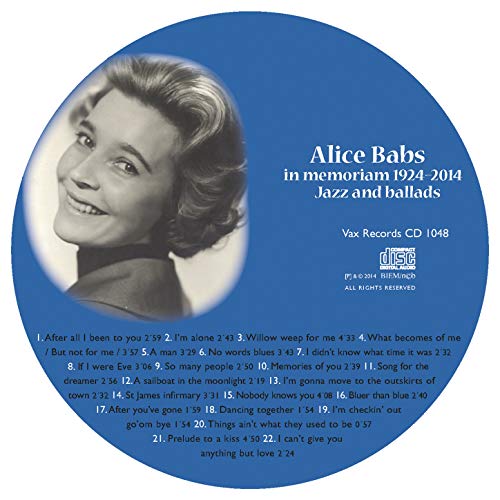 Alice Babs in Memoriam 1924-2014: Vi Minns Alice Babs 1924-2014: Jazz ...