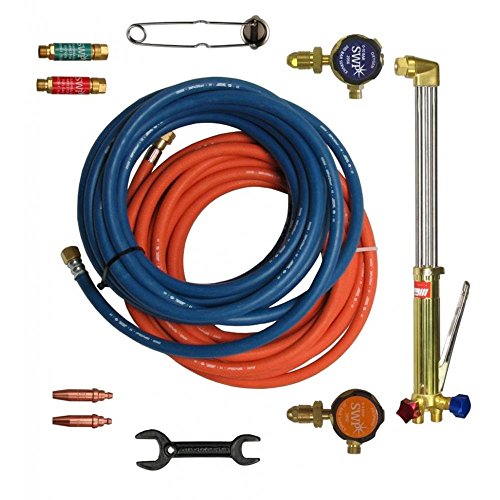 Gas Welding Cutting Kit and Gas Bottle Regulator Oxygen & Propane ...