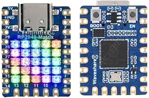 Amazon.com: Spotpear RP2040Matrix Development Board 5×5 RP2040 RGB LED Matrix Based RP2040 ...