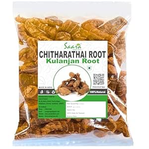 Buy Saara HERBAL FRESH Dry Chitharathai Root,100g, Kulanjan Root, Sanna ...