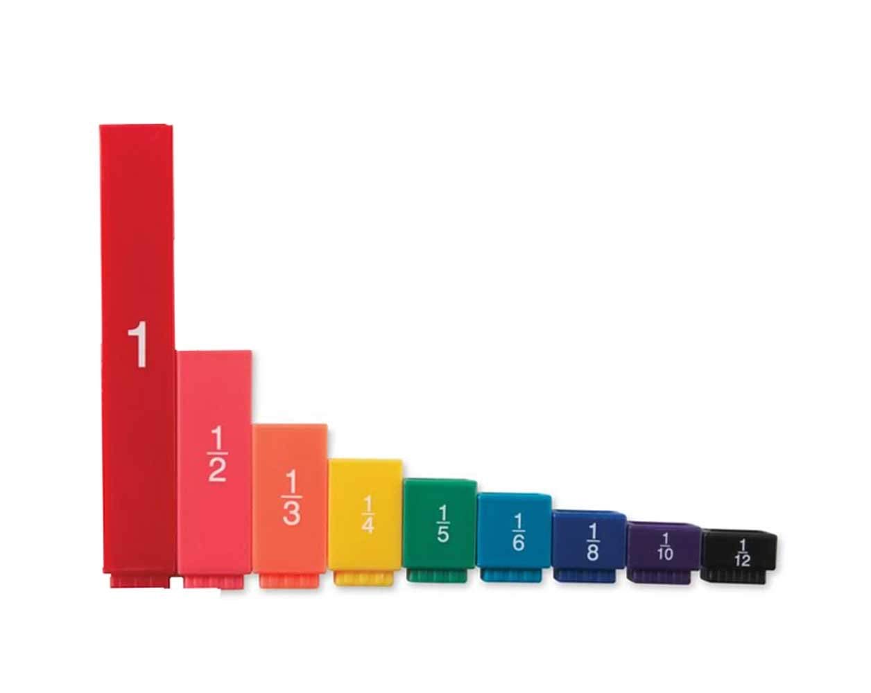 Buy hand2mind Rainbow Fraction Tower Equivalency Cubes, Decimal ...