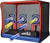 ・ブランド:Yobuisg・製造元:Yobuisg・自動リセット機能： ターゲットがすべて倒れると、内部の強力な電動ギアが自動的に元の位置にターゲットを戻し、スムーズに繰り返しプレイが可能。3秒後にターゲットが自動で戻るため、ゲームを中断せ...