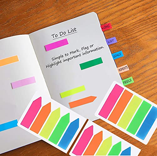 375 Pieces Sticky Notes, Index Tabs Arrow Flags, Text Highlighter ...