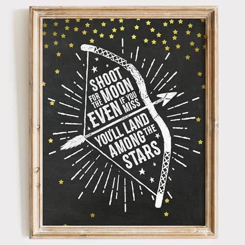Amazon.com: Shoot For The Moon Art Print - Unframed - 8x10 ...