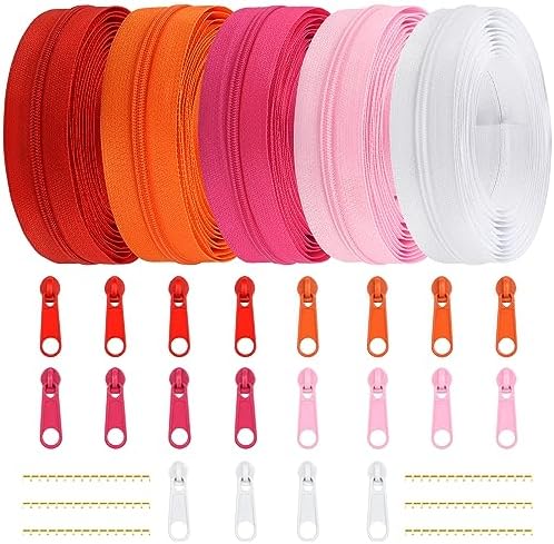 DOITEM 3 mm Zippers 14 m Nylon Endless Zip Set with Slider and Zip for ...
