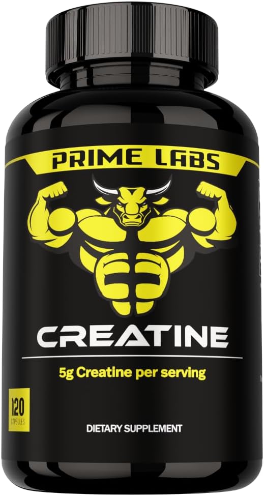 Amazon.com: Prime Labs Creatine Monohydrate Capsules - 5g (5000mg ...