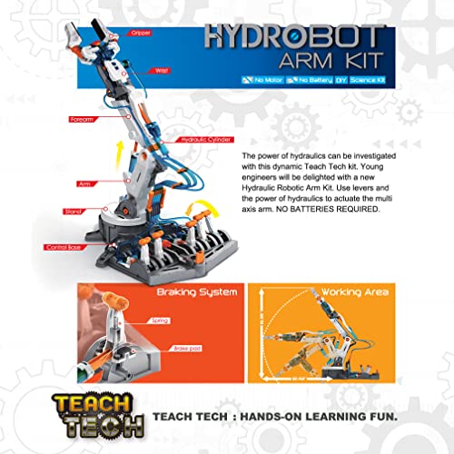 Teach Tech “Hydrobot Arm Kit”, Hydraulic Kit, STEM Building Toy for ...