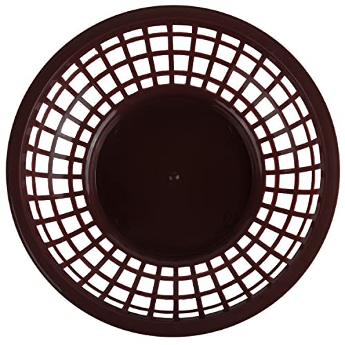 Snapklik.com : Set Of 12 Plastic Round Fast Food Basket Brown- Fry Fast ...