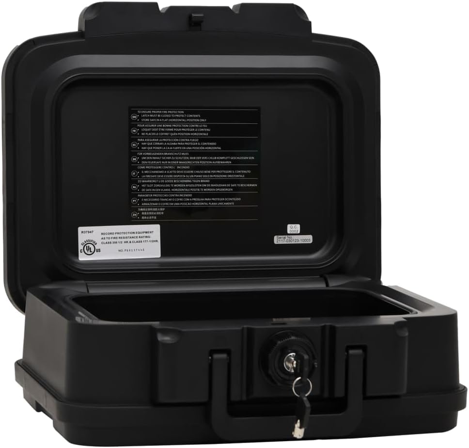 vidaXL Black Polypropylene Safe Box - Portable, Waterproof and ...