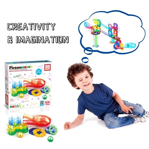 Snapklik.com : 15pc Magnetic Marble Run Add-On Expansion Pack For ...