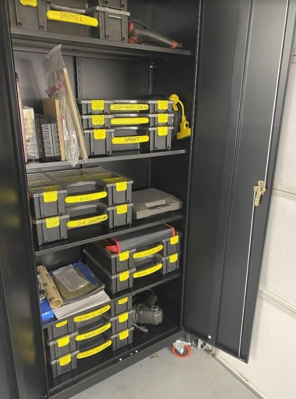 $27/mo - Finance Atripark Metal Storage Cabinet, 72" Black Garage Steel ...