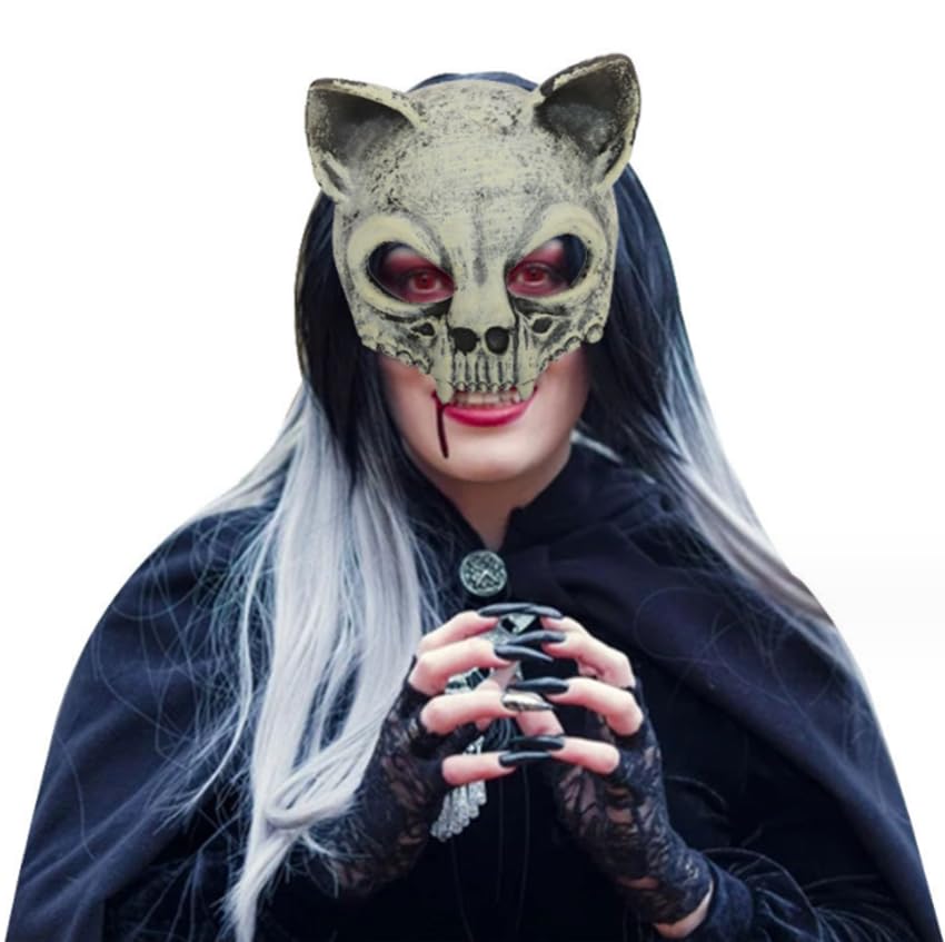 Ghost Mask Skull Full Face Mask Halloween Horror Mask Creepy Party Mask ...