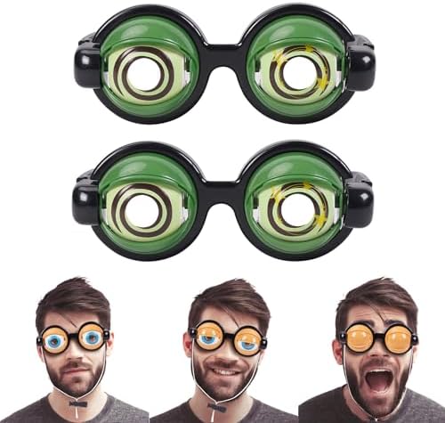 Amazon.com: 2PCS Funny Glasses for Adults Crazy Eye Glass Googly Eye ...