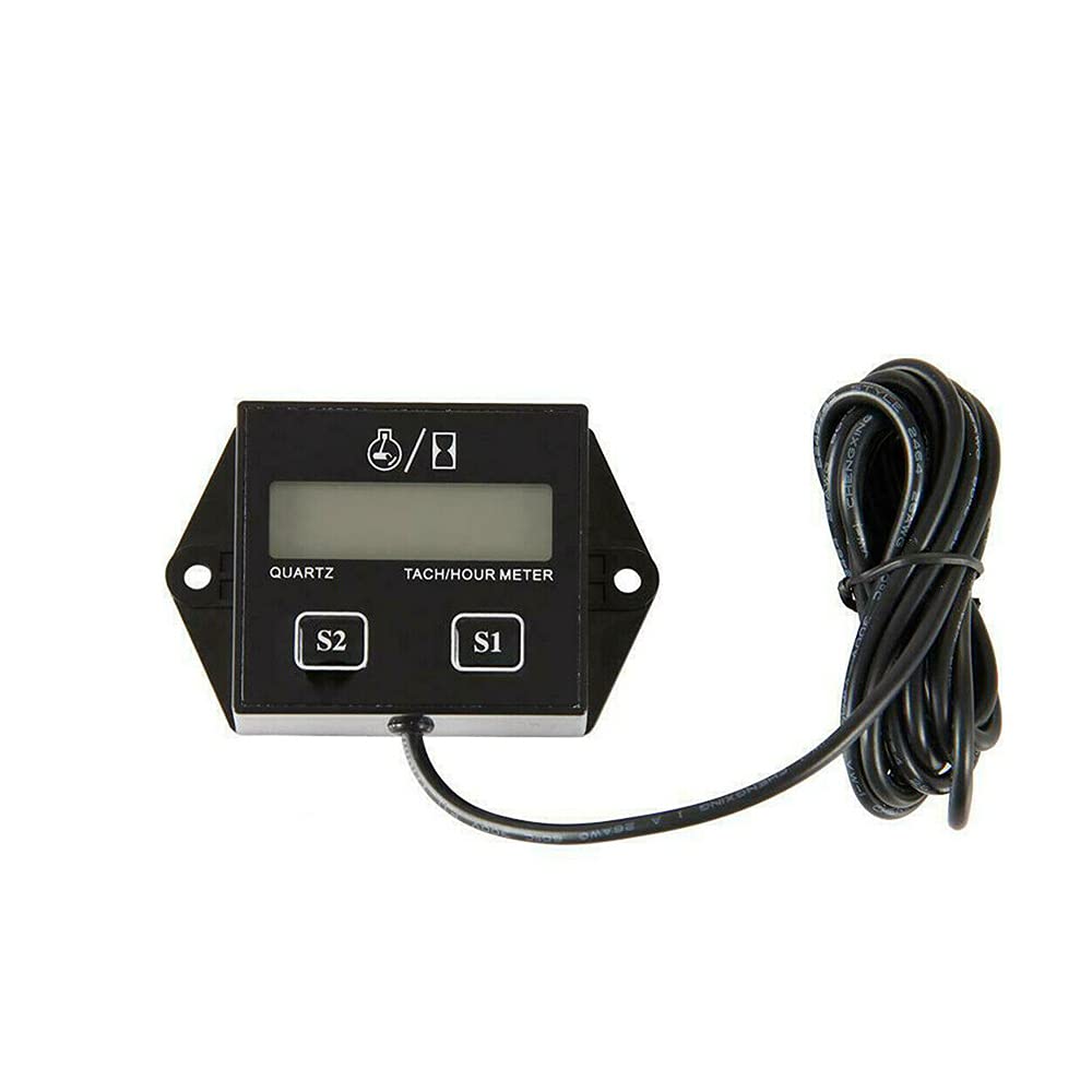 Acxico 1pcs Tiny Tach Digital Hour Meter Tachometer For Marine ...