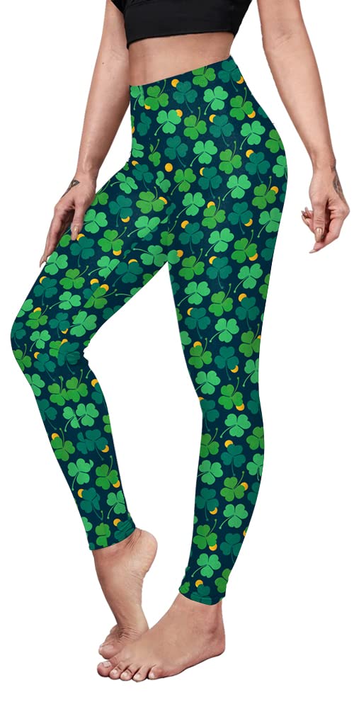 Snapklik.com : Color Cosplayer St Patricks Day Leggings Shamrock ...