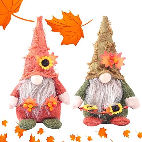 Amazon.com: CRCZK Fall Gnomes Decorations, Handmade Swedish Tomte ...