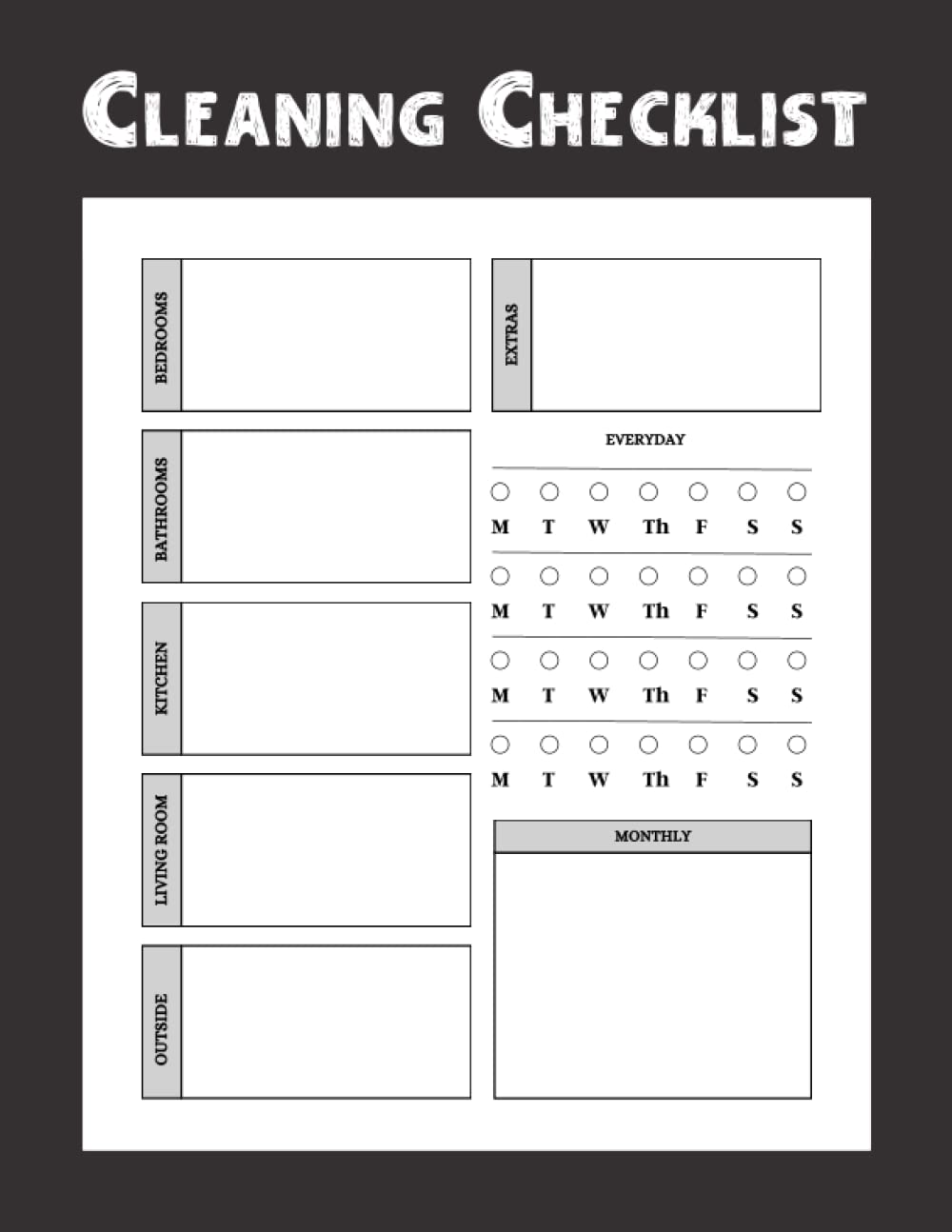 Buy Cleaning Checklist: Cleaning Schedule Daily, Weekly, Monthly ...