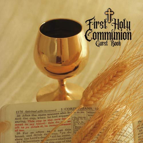 First Holy Communion Guest Book: Keepsake Message Memory Book With Gift ...
