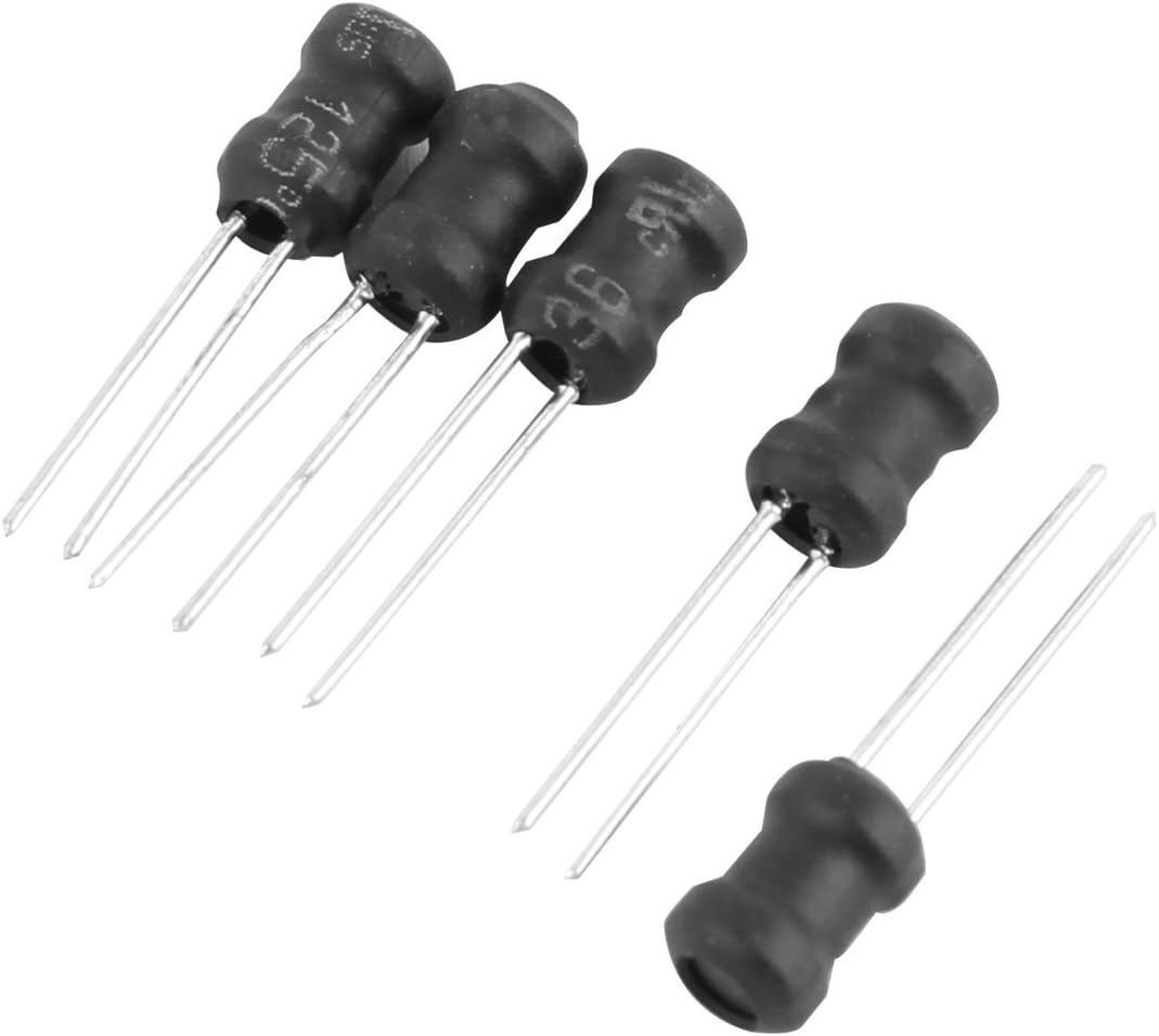 5pcs 1MH Inductance 5mmx7mm Shielded 2P Radial Lead Type DIP Inductors ...