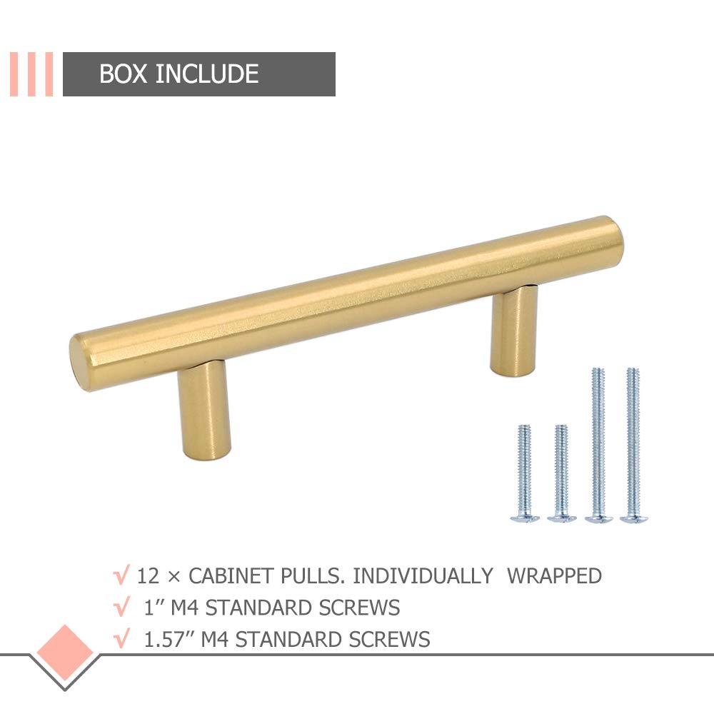 Snapklik.com : 12 Pack 3 Inch Drawer Pulls Kitchen Cabinet Handles ...