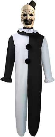 Amazon.com: UPUPCOS Horror Adult Halloween Cosplay Costume Black White ...