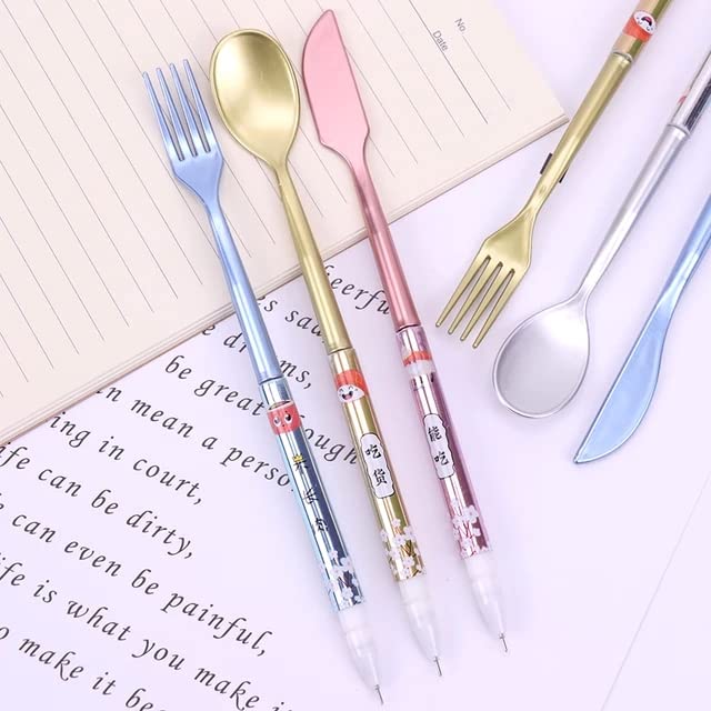 AK Store (Pack of 3) Cute Funny Plastic Spoon Fork Knife Tableware ...