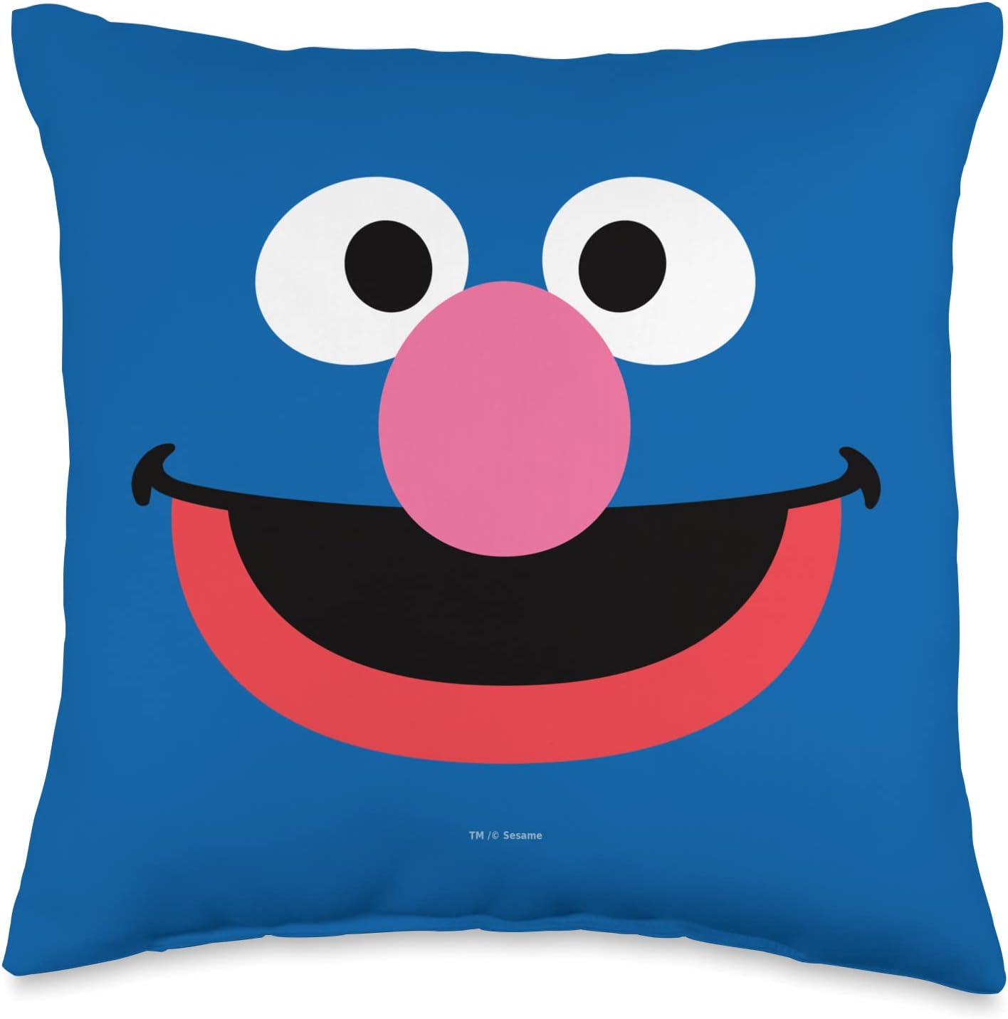 Amazon.com: Sesame Street Grover Face Throw Pillow, 16x16, Multicolor ...