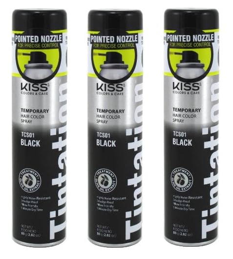 Amazon.com : Tintation Temporary Hair Color Spray, Black, 2.82 oz ...